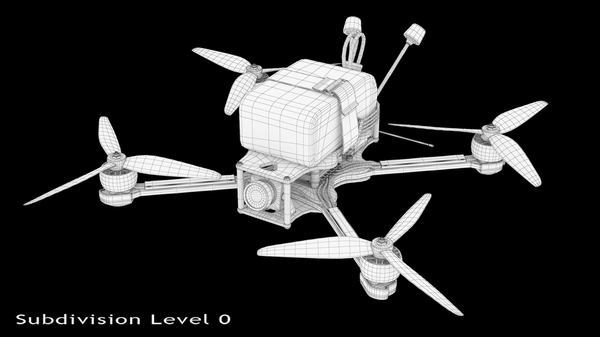 3D FPV Drone PBR Model - TurboSquid 2206255