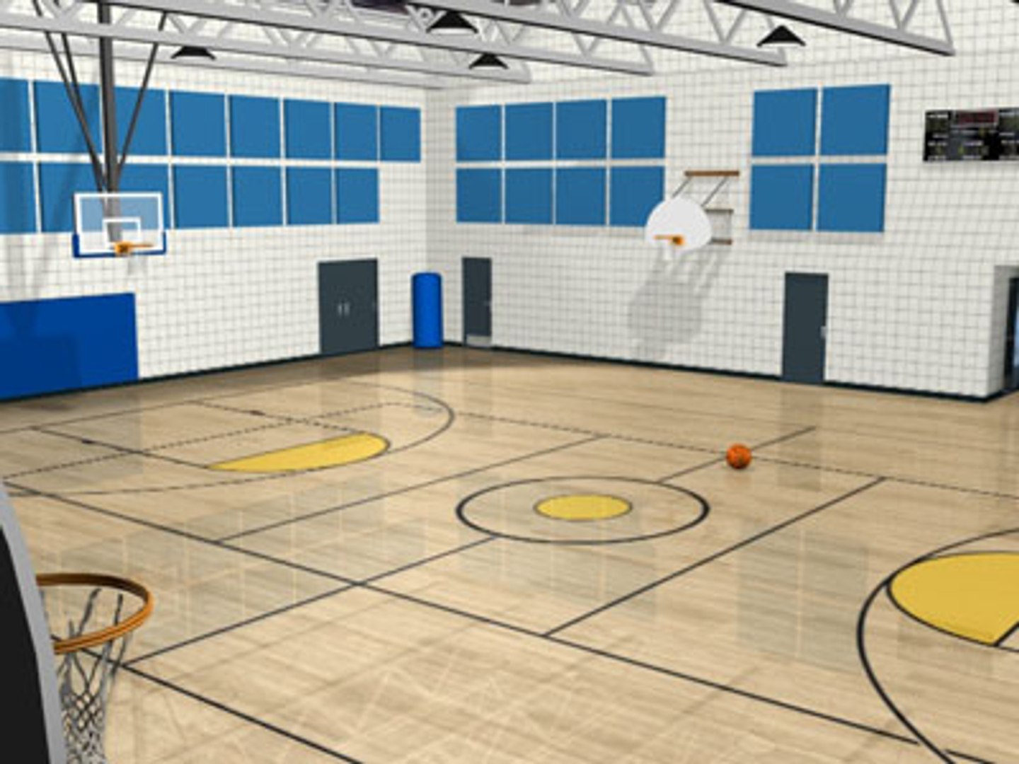 Basketball Gym 3d Model
