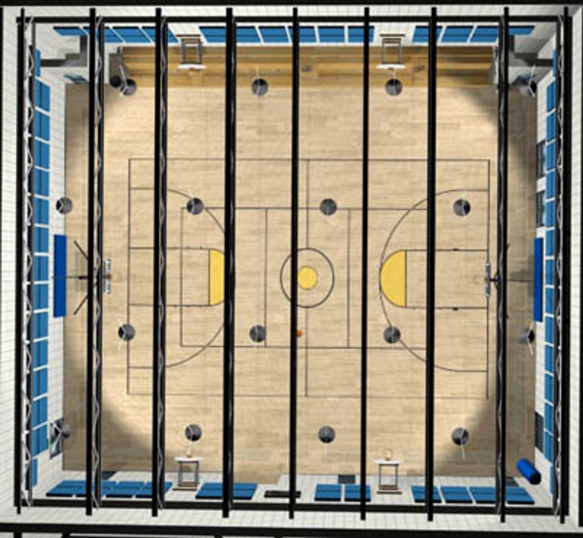 Basketball Gym 3d Model