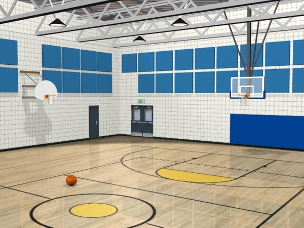 basketball gym 3d model