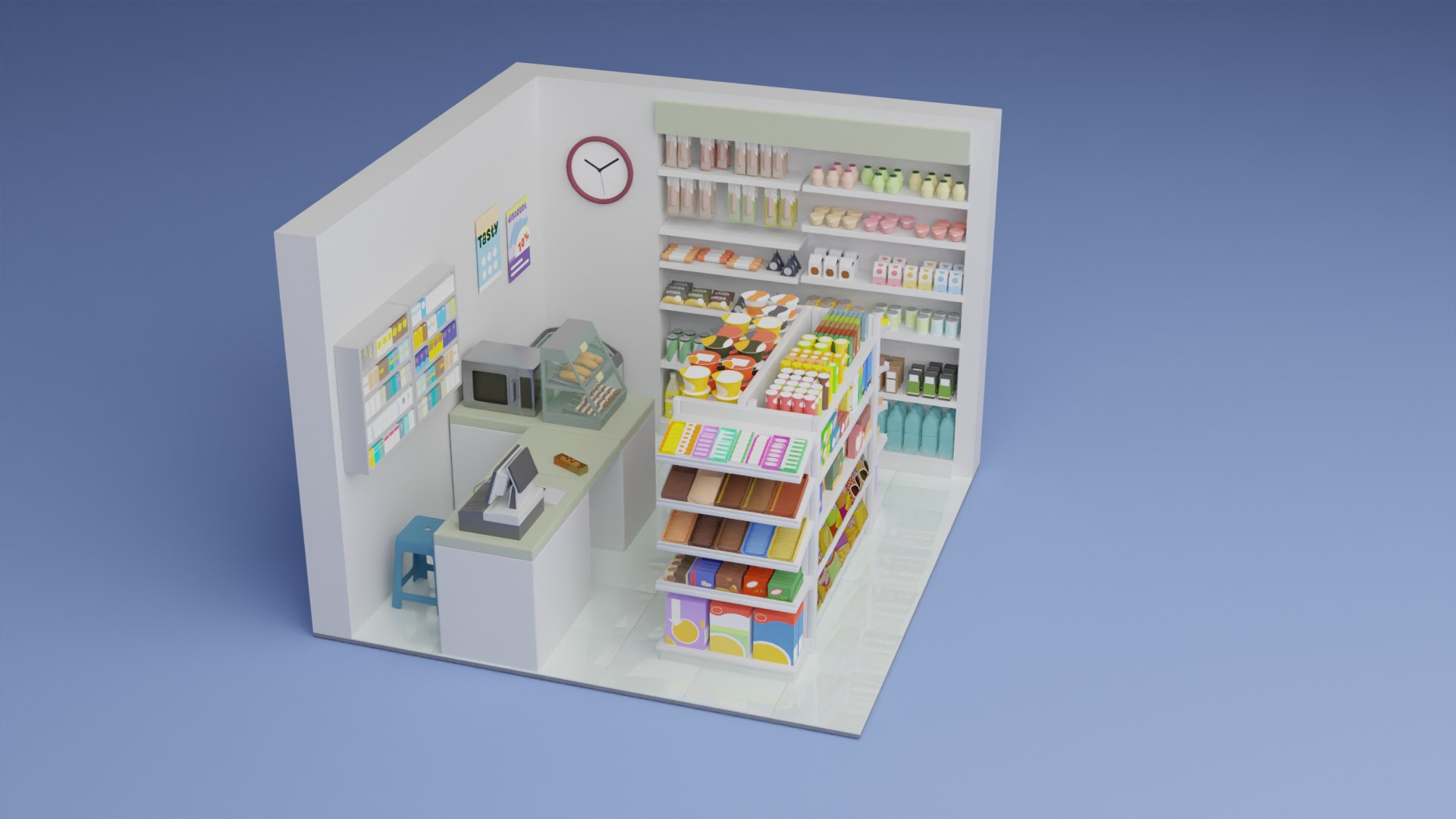 Convenience Store Iso 3D Model - TurboSquid 2134317