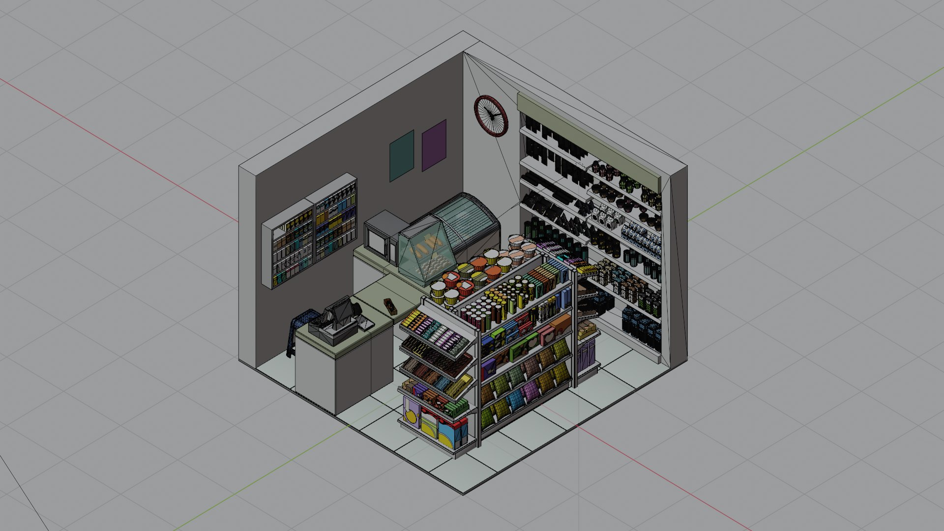 Convenience Store Iso 3D Model - TurboSquid 2134317