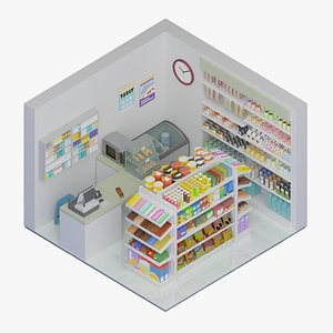 3D Convenience Store Model - TurboSquid 1170248