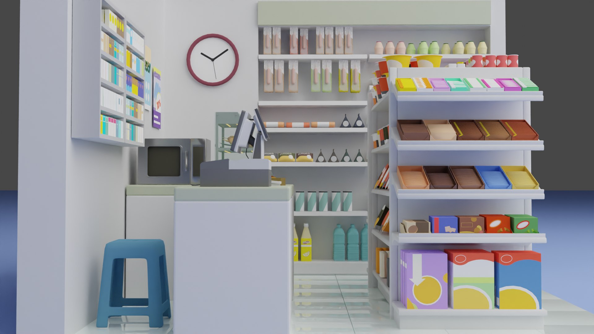 Convenience Store Iso 3D Model - TurboSquid 2134317