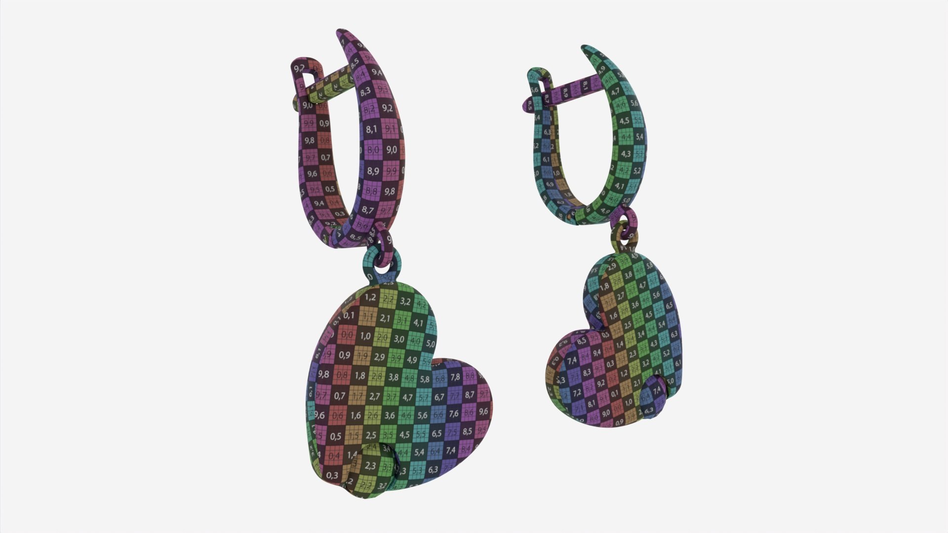 Earrings Heart Shape Diamond Gold Jewelry 03 3D - TurboSquid 1968693