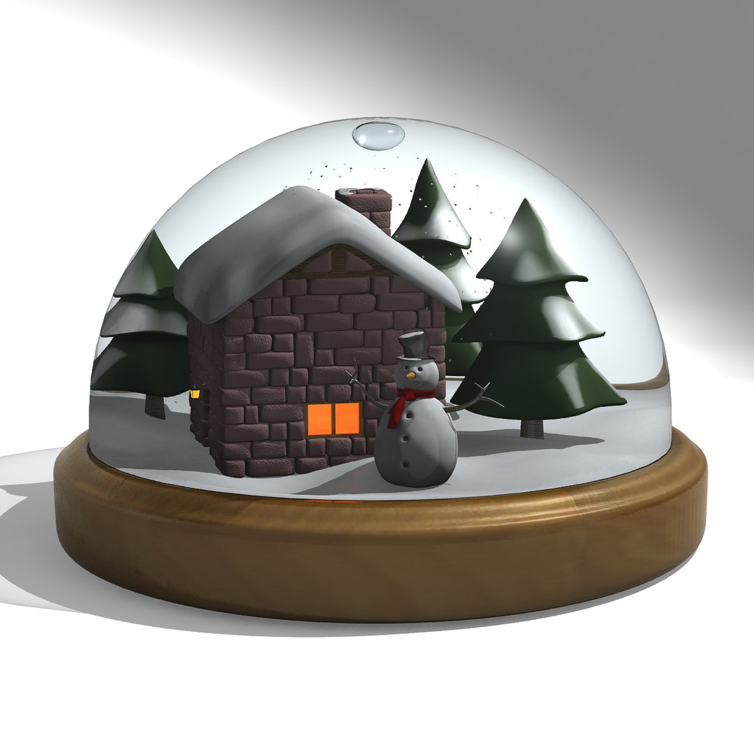 3d Christmas Snowglobe Model
