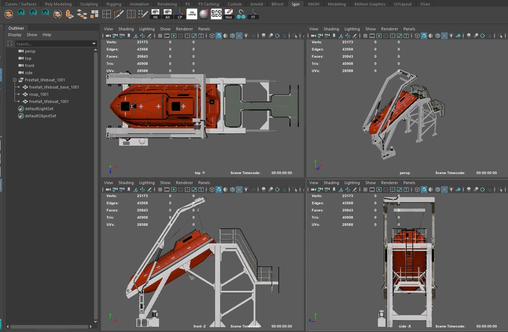 Freefall lifeboat 3D model - TurboSquid 2171295