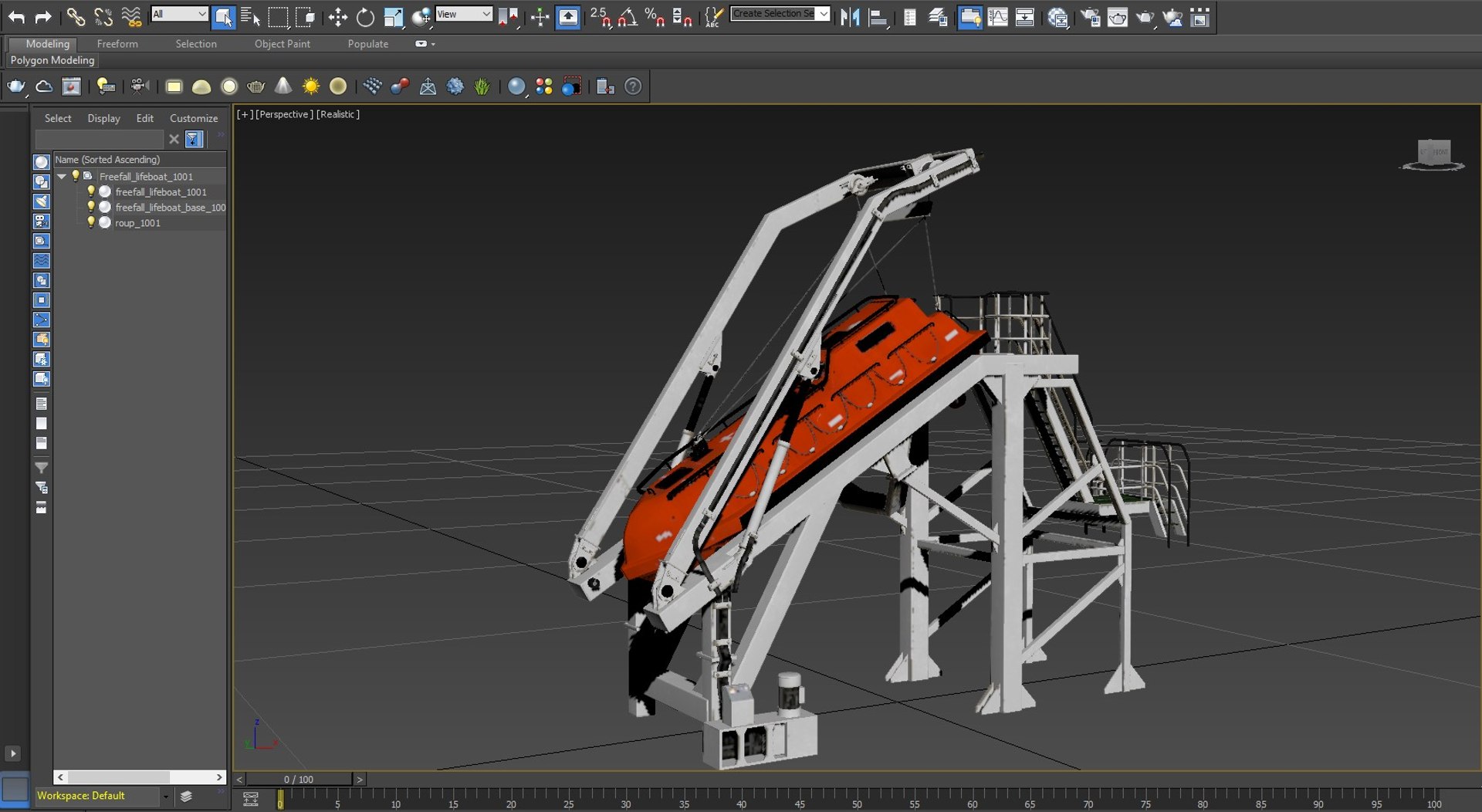 Freefall lifeboat 3D model - TurboSquid 2171295