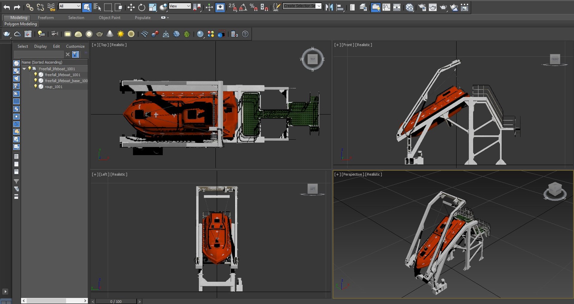 Freefall lifeboat 3D model - TurboSquid 2171295