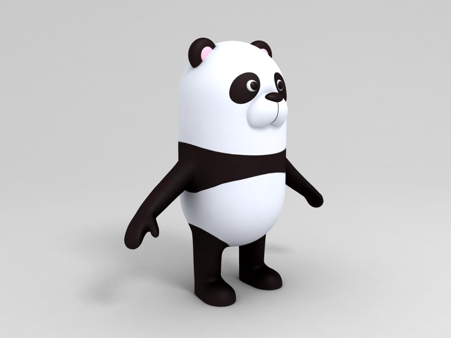 Panda Character Cartoon 3D Model - TurboSquid 1252897