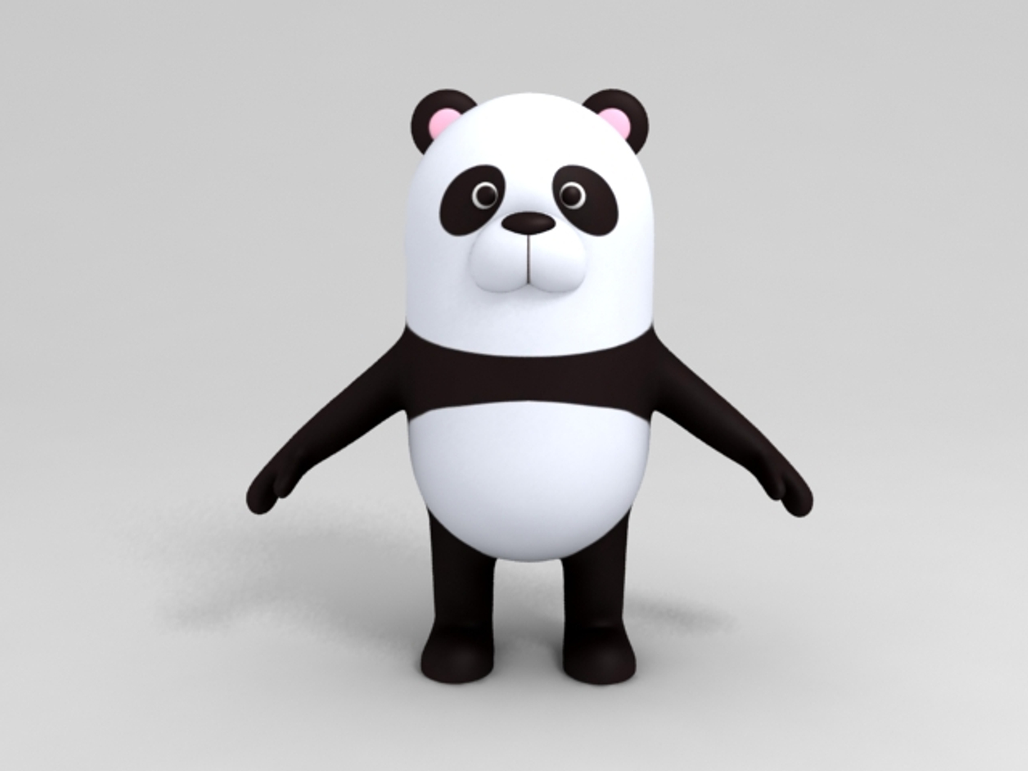 Panda Character Cartoon 3D Model - TurboSquid 1252897