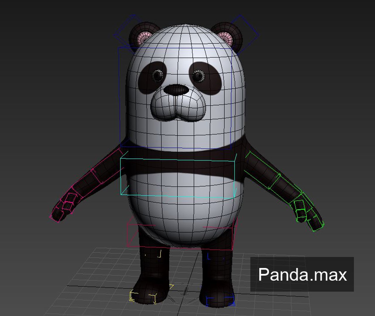 Panda Character Cartoon 3D Model - TurboSquid 1252897