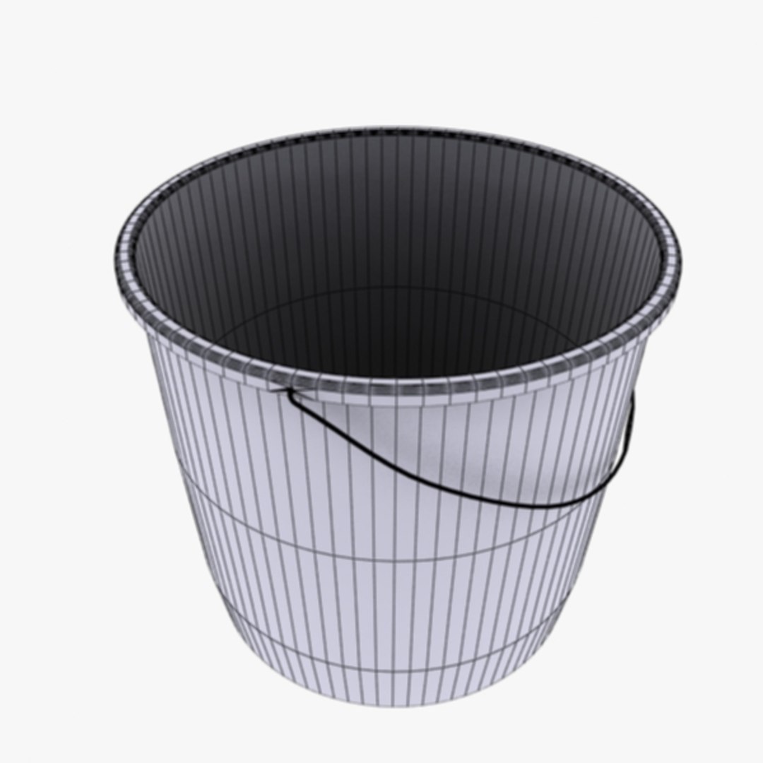 3d plastic bucket model