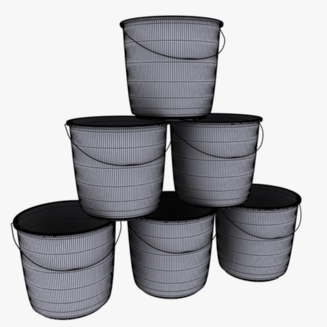 3d plastic bucket model