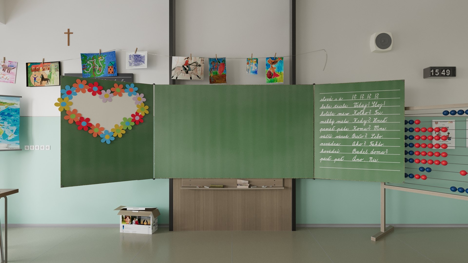 3D Classroom Scene Model - TurboSquid 2219406
