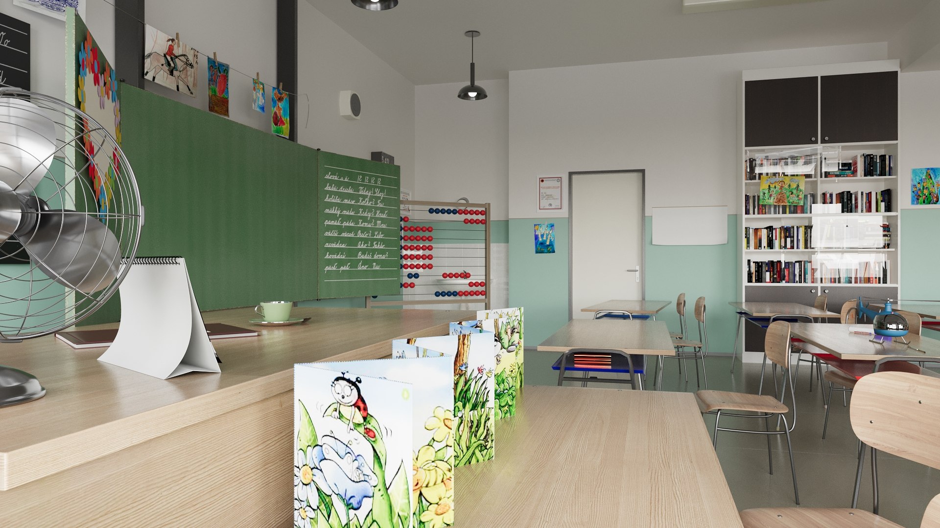 3D Classroom Scene Model - TurboSquid 2219406
