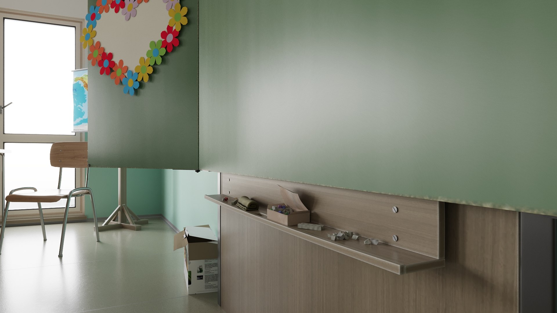 3D Classroom Scene Model - TurboSquid 2219406