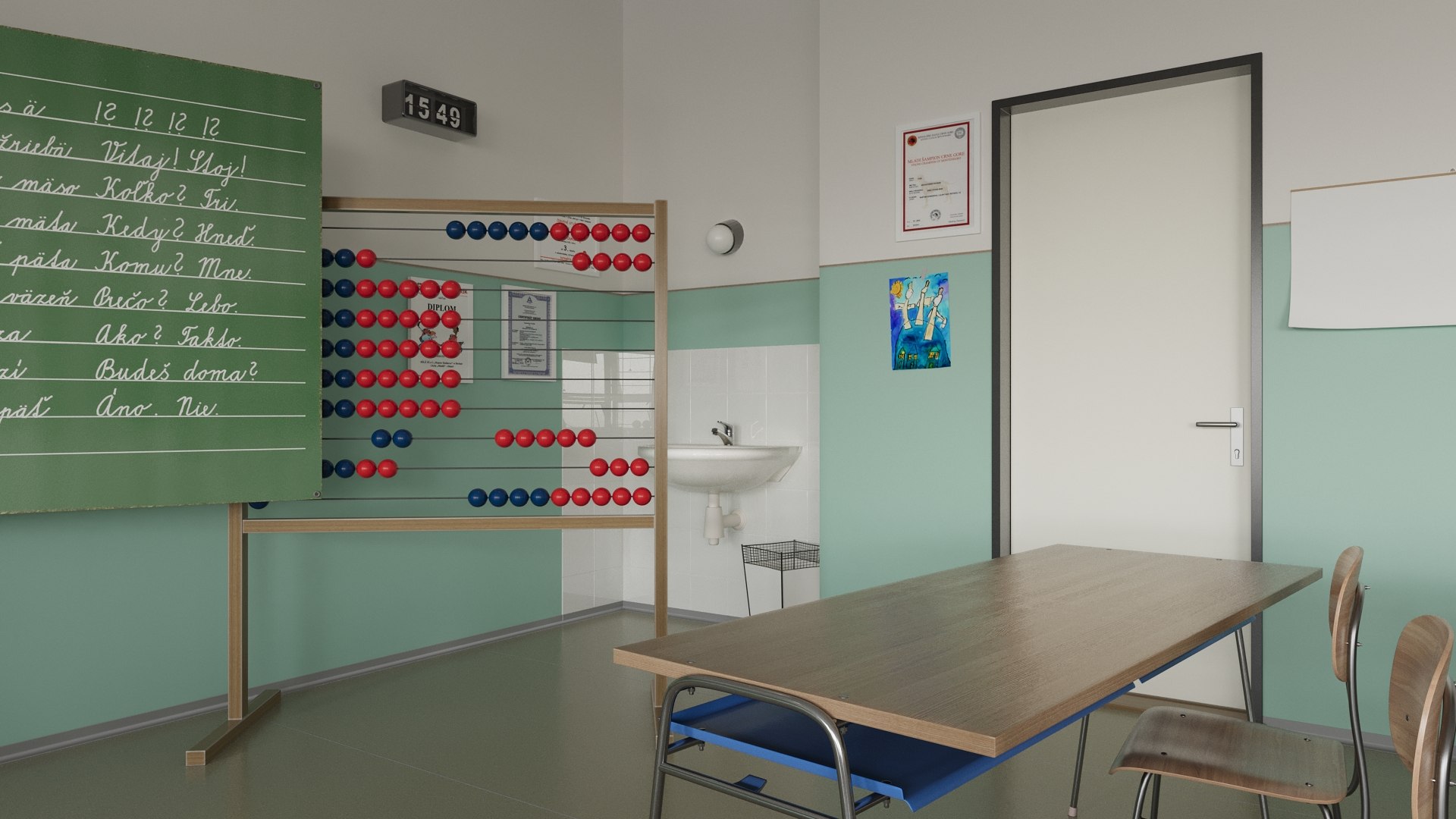 3D Classroom Scene Model - TurboSquid 2219406