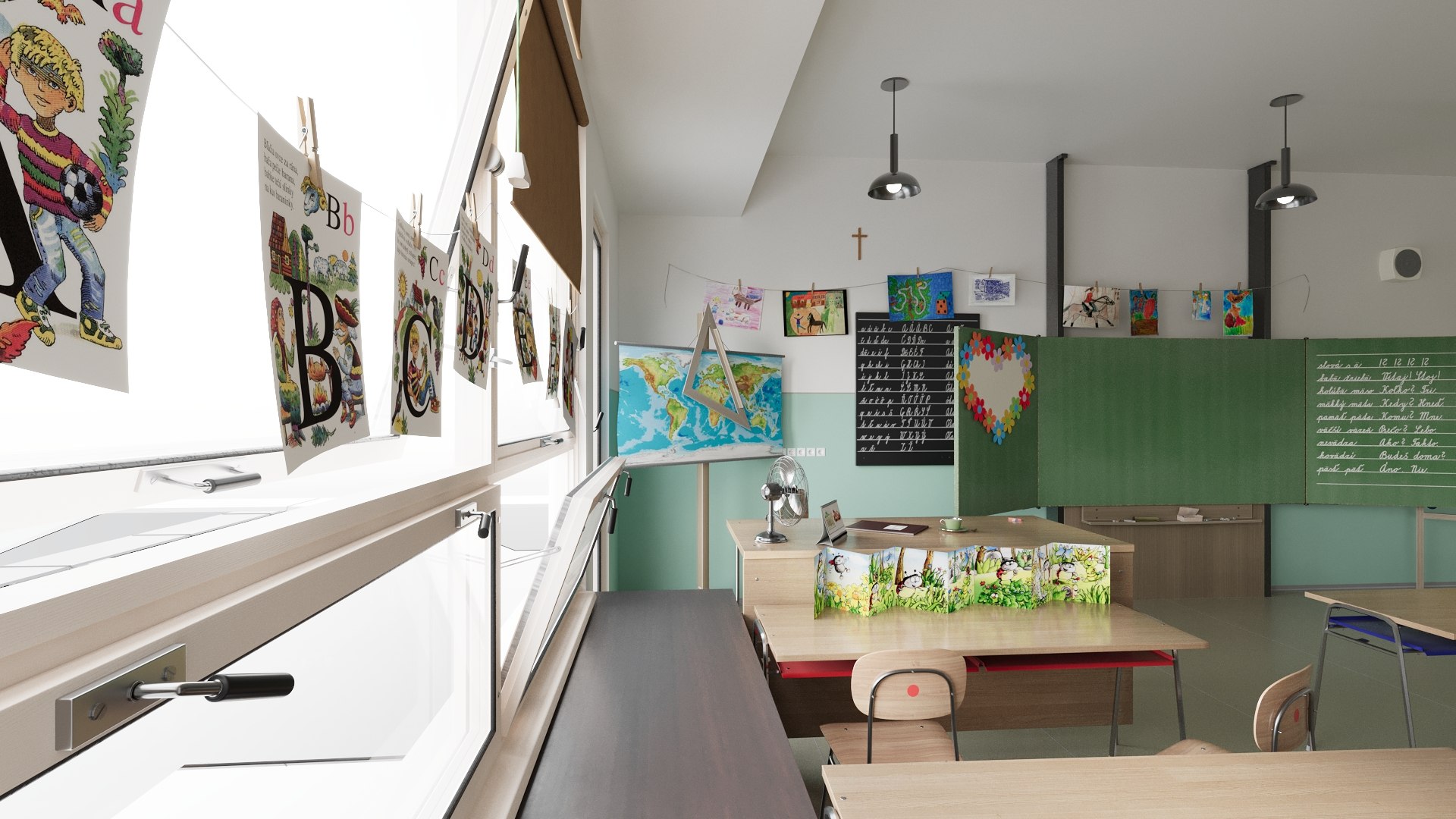 3D Classroom Scene Model - TurboSquid 2219406