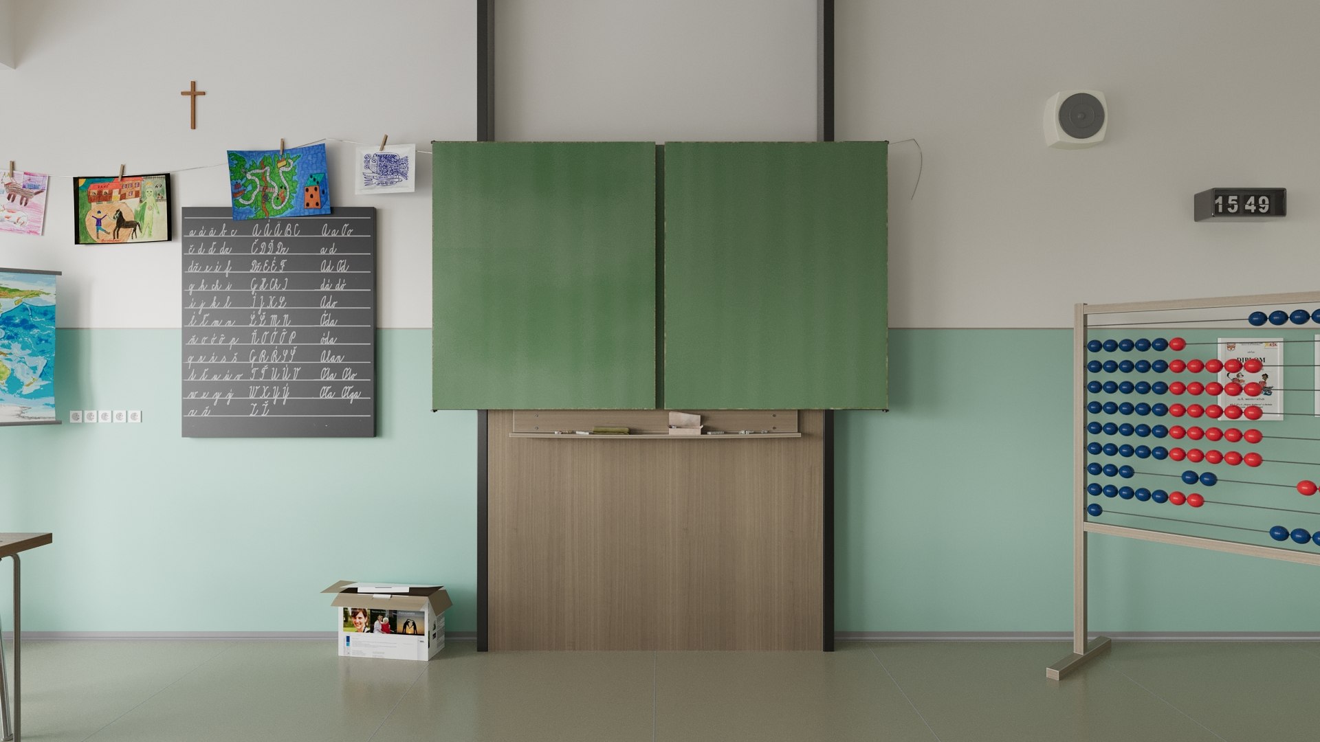 3D Classroom Scene Model - TurboSquid 2219406