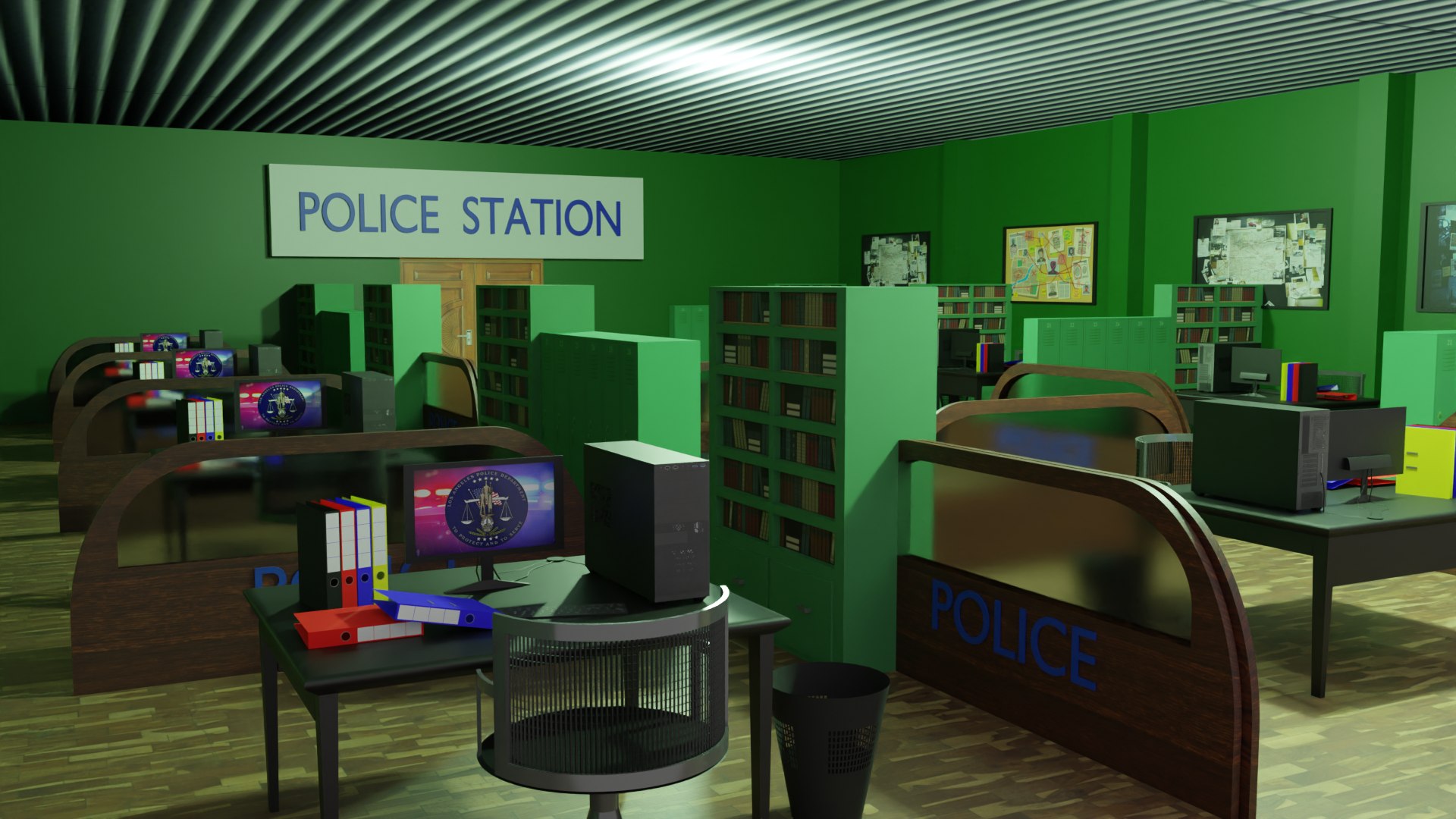 modelo 3d Police Station Interior - TurboSquid 2056024