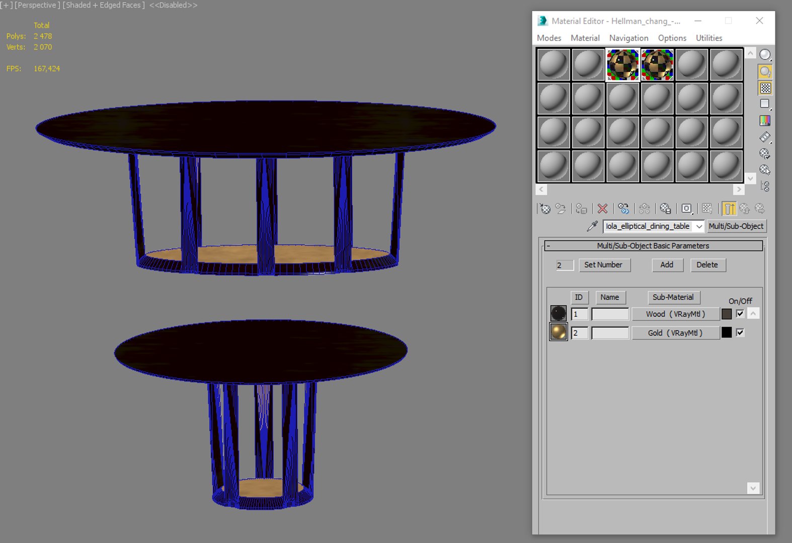 Nola dining table - 3D model - TurboSquid 1284113