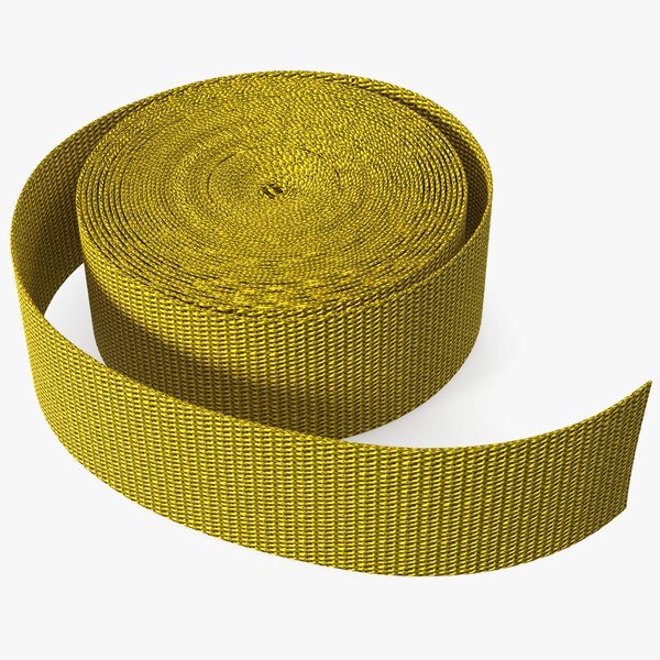 Webbing Belt Strap Round Yellow 3D - TurboSquid 1841338