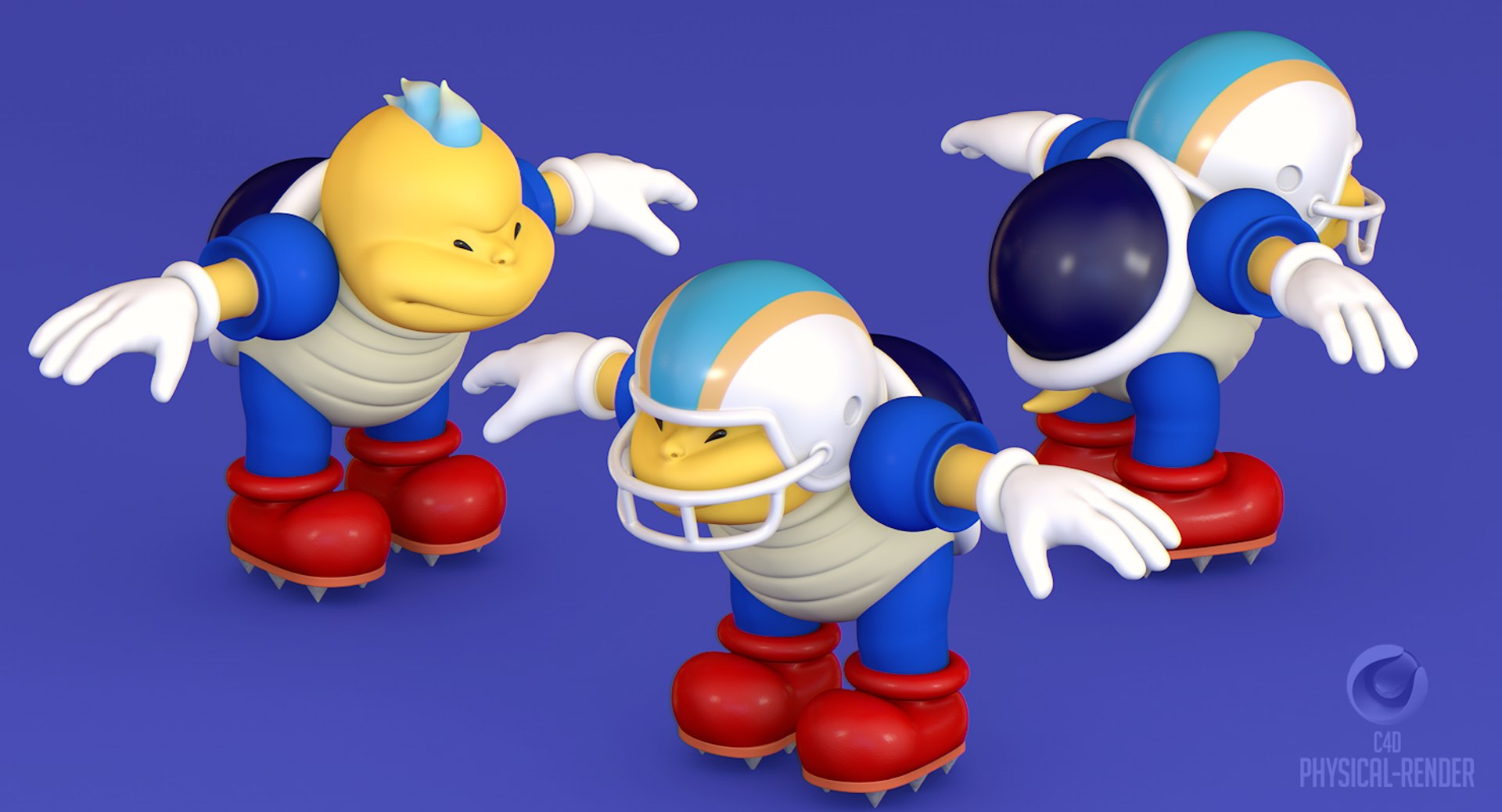 Chargin Chuck Football Super Mario 3D - TurboSquid 1416006