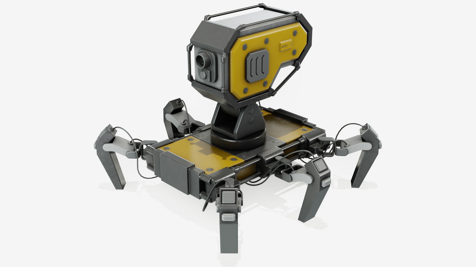 Rigged Sci-Fi Autonomous Walker Robot model - TurboSquid 1845465