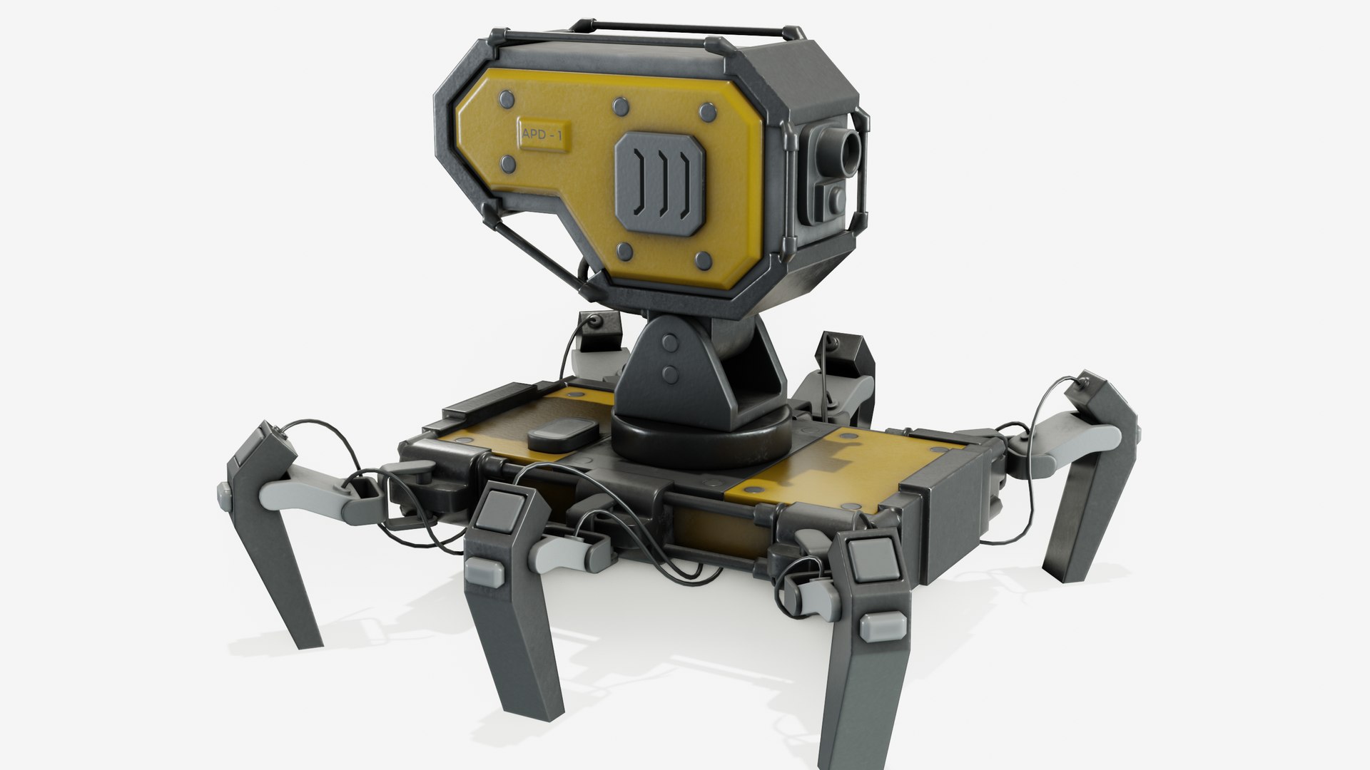 Rigged Sci-Fi Autonomous Walker Robot model - TurboSquid 1845465