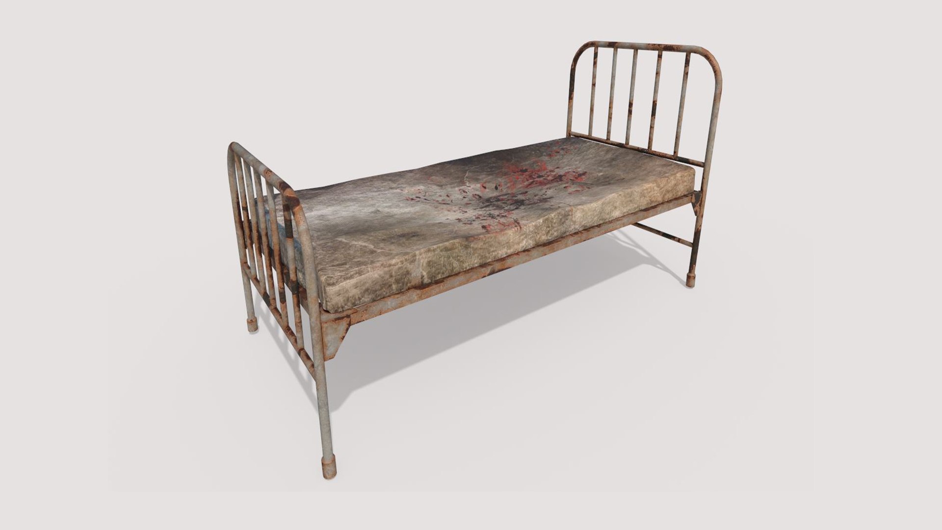 3D Old Hospital Bed - TurboSquid 1562246