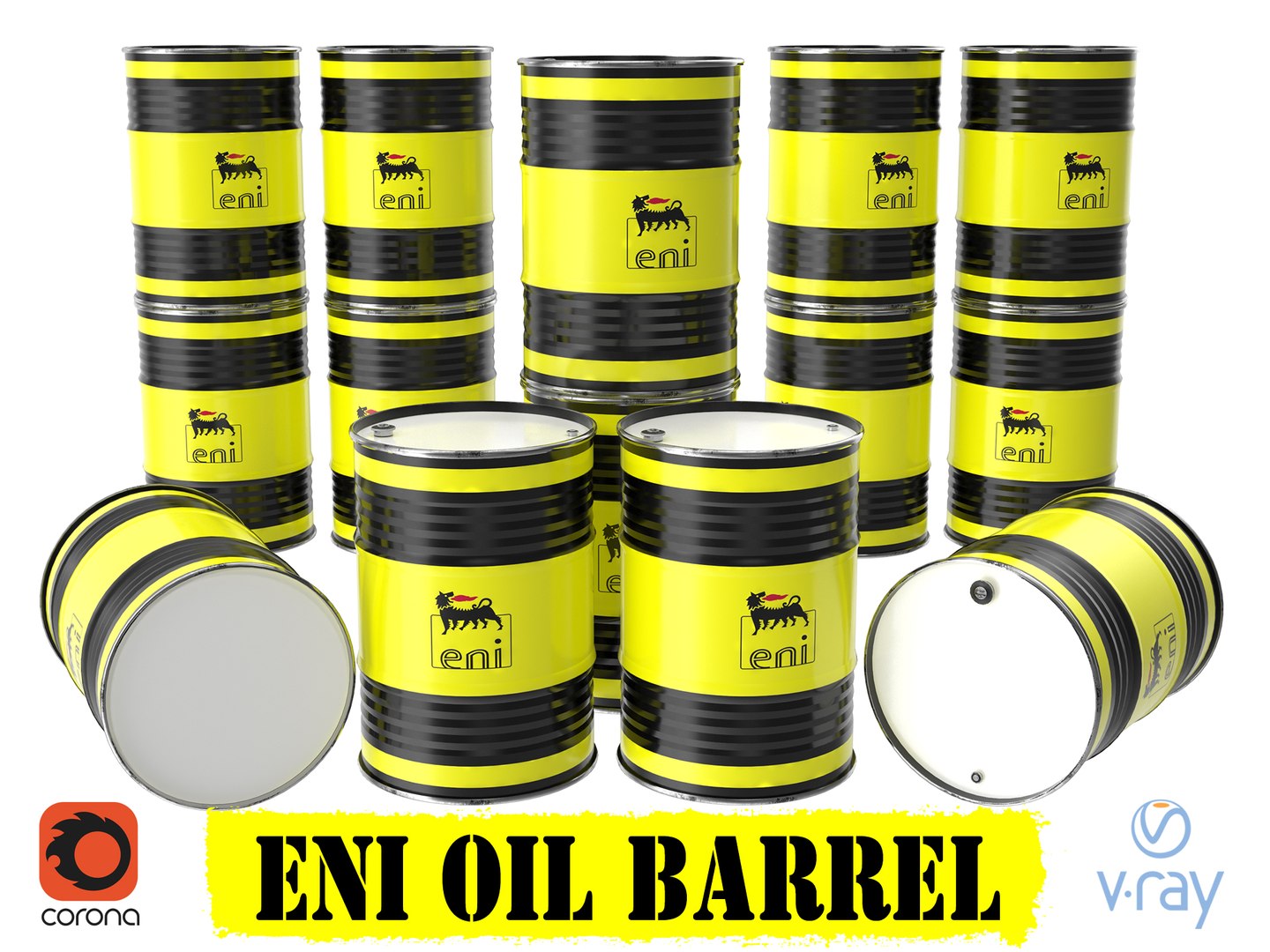 Eni Oil Barrel 3D Model - TurboSquid 1811152