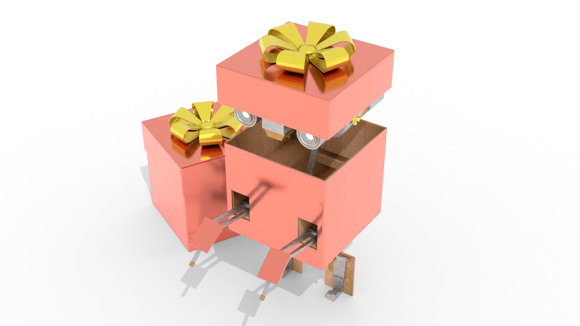 3D Gift Present Robot Rigged PACKED Low-poly Model - TurboSquid 2004157