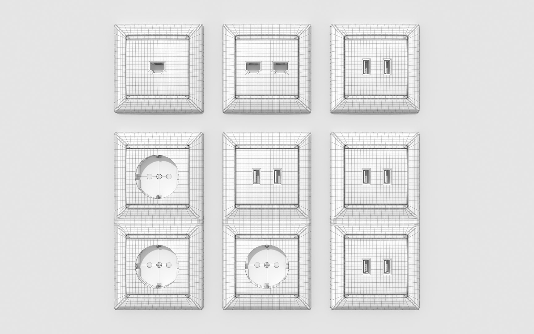 Switches And Sockets EU 3D Model - TurboSquid 2372563
