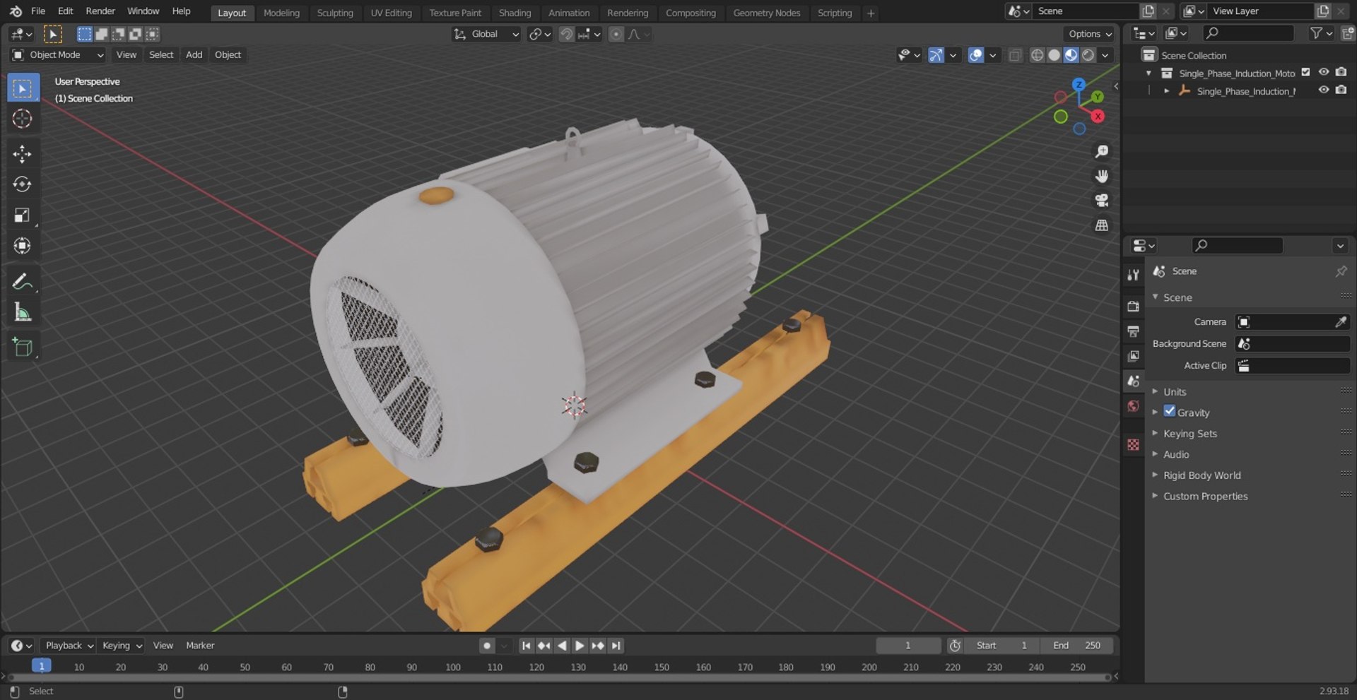 Single Phase Induction Motor 3D - TurboSquid 2134152