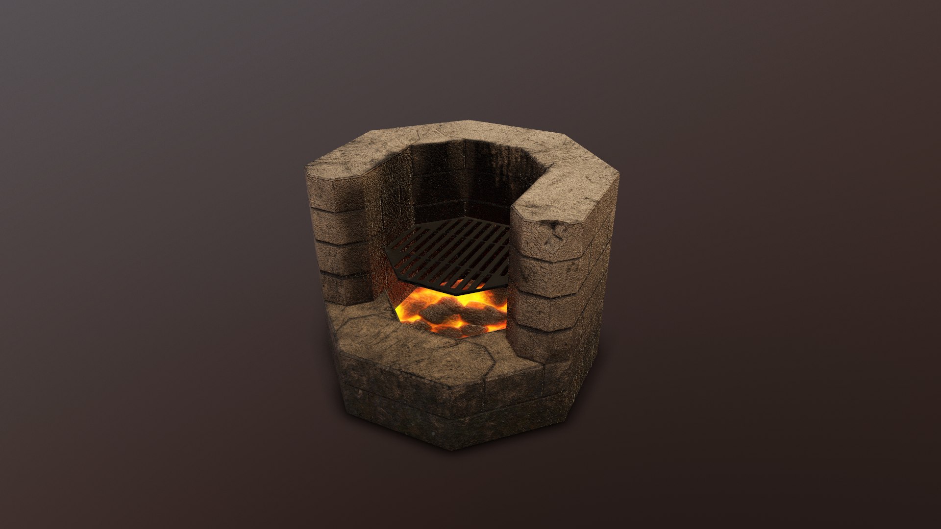 Outdoor Braizer Oven BBQ Low Poly 3D Model - TurboSquid 2006080