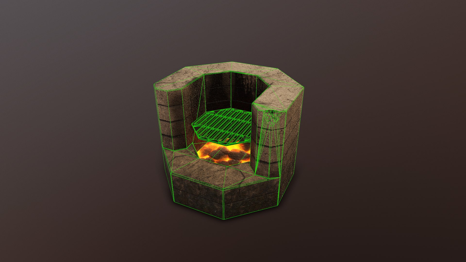 Outdoor Braizer Oven BBQ Low Poly 3D Model - TurboSquid 2006080