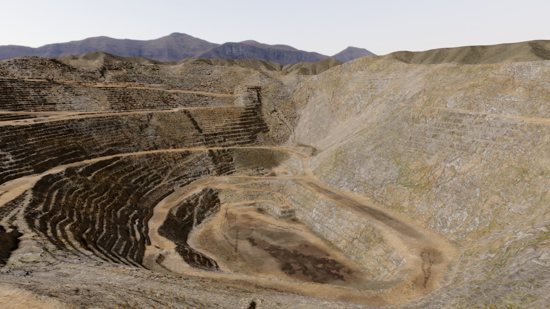 Photorealistic Open Cast Terrain 3D Model - TurboSquid 1640136