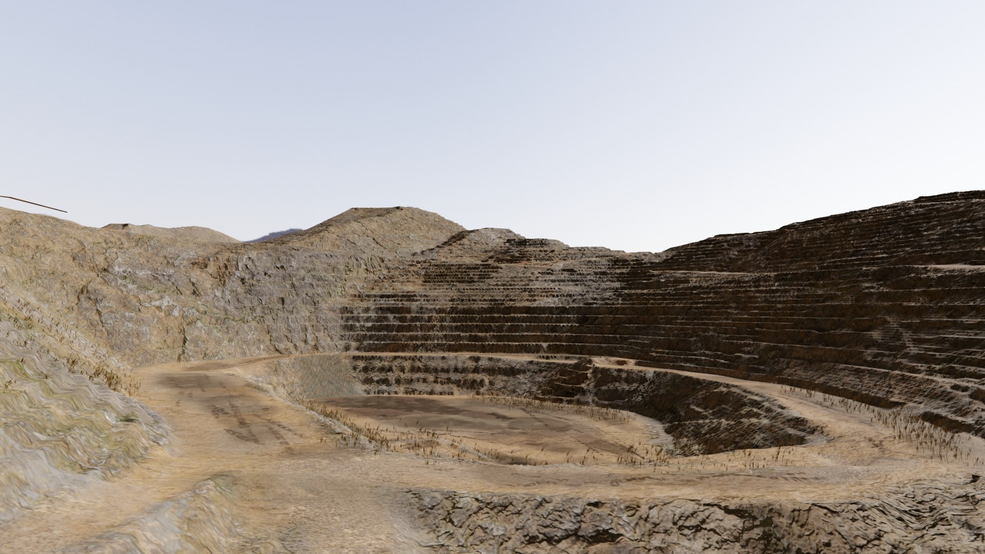 Photorealistic Open Cast Terrain 3D Model - TurboSquid 1640136