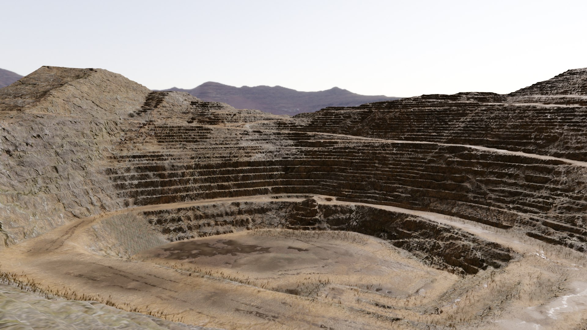 Photorealistic Open Cast Terrain 3D Model - TurboSquid 1640136