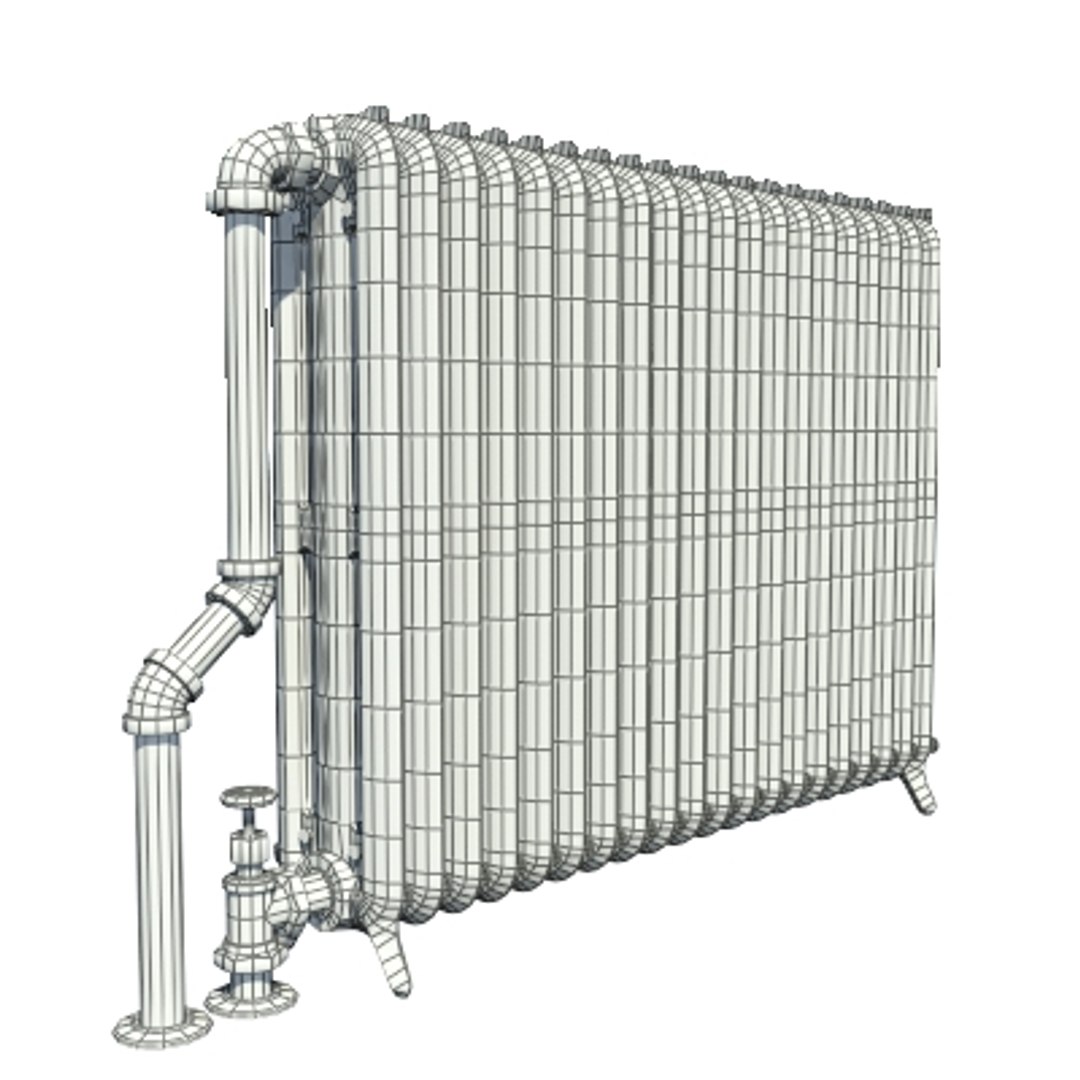 3dsmax cast iron radiator