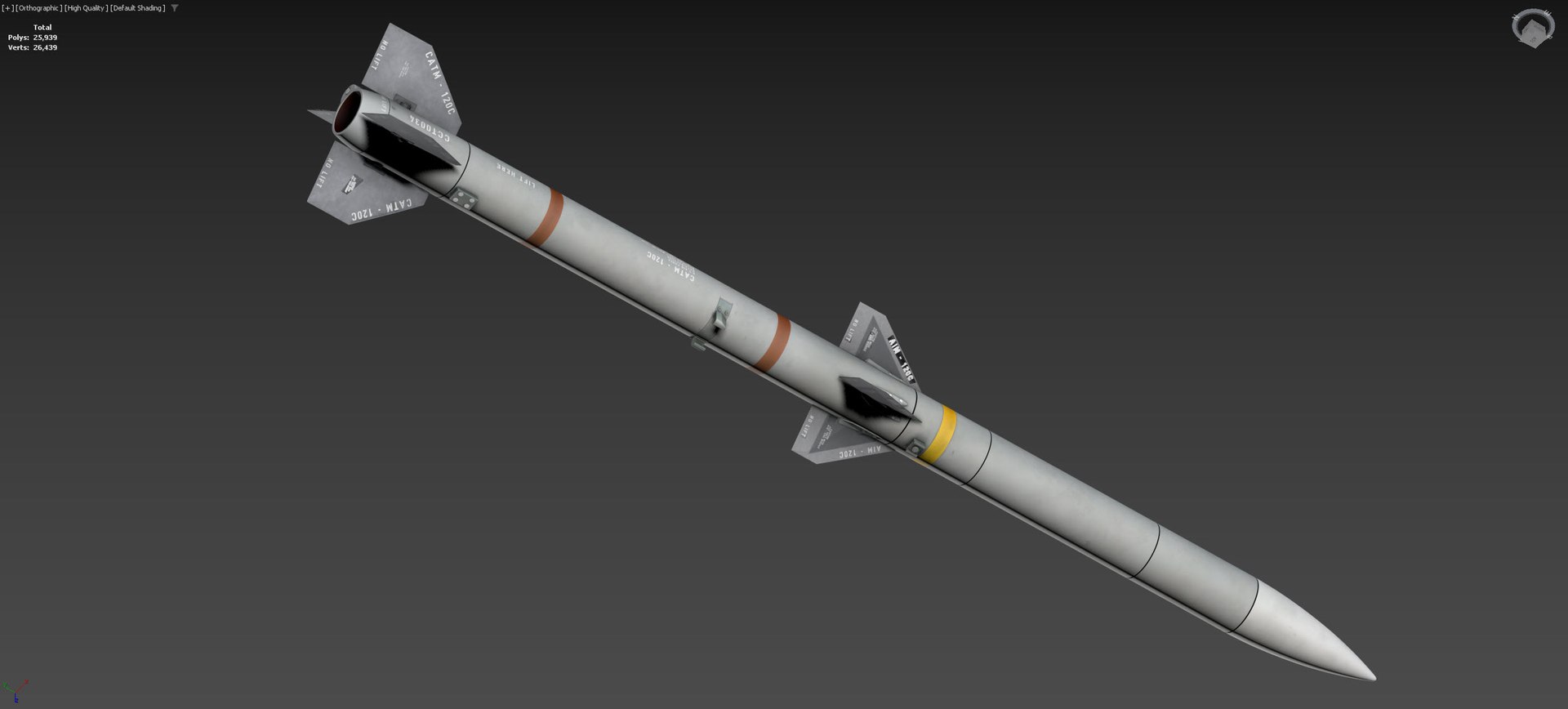 AIM-120C AMRAAM Model - TurboSquid 2294127