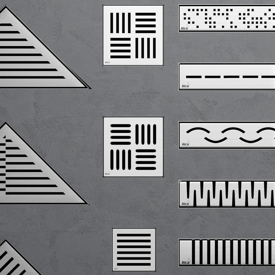 3D shower channels drainage ladders model - TurboSquid 1317228