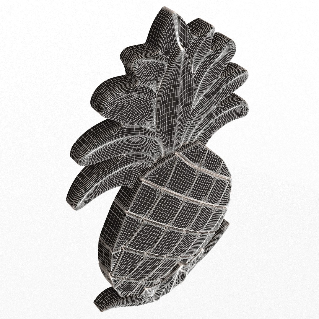 Pineapple Wood Carving Model - TurboSquid 2158023