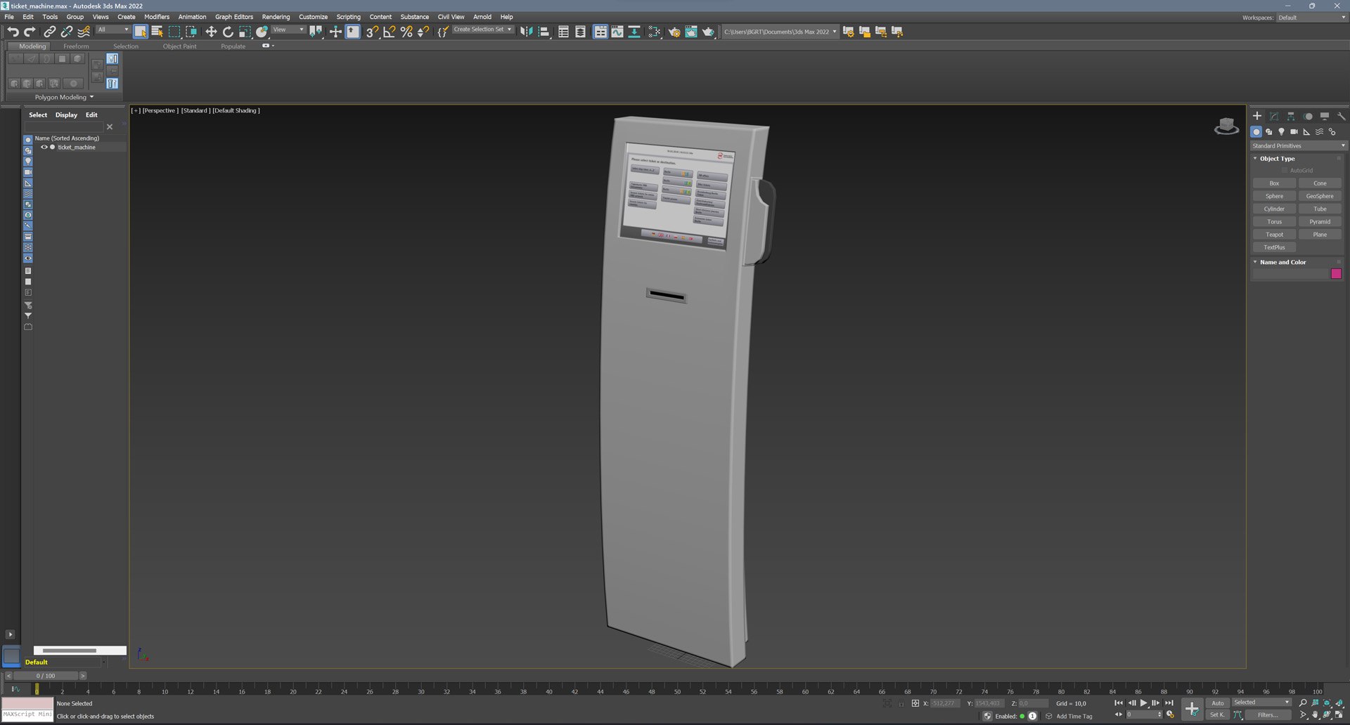 Ticket Machine 3D - TurboSquid 2183594