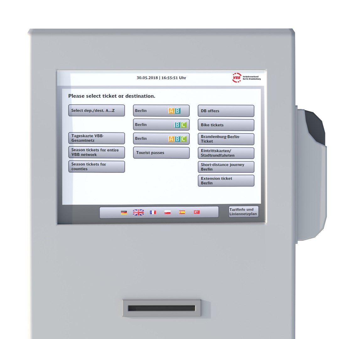 Ticket Machine 3D - TurboSquid 2183594