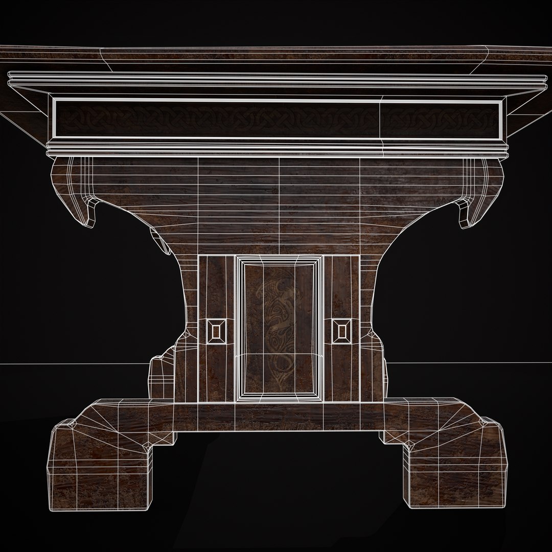 Rustic Elegant Medieval Reading Table 3D Model - TurboSquid 1988543