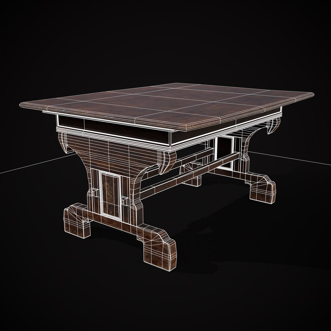 Rustic Elegant Medieval Reading Table 3D model - TurboSquid 1988543