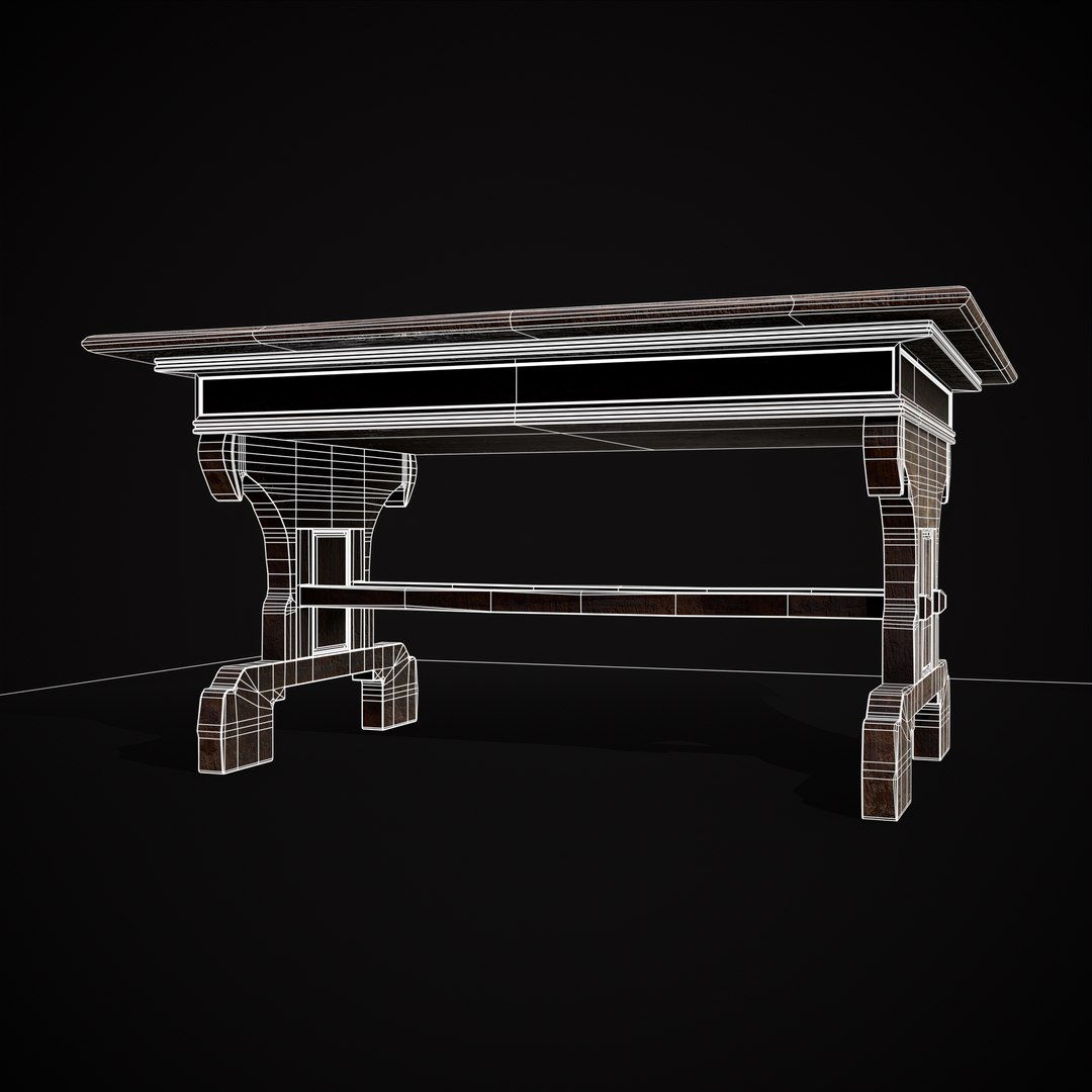 Rustic Elegant Medieval Reading Table 3D Model - TurboSquid 1988543