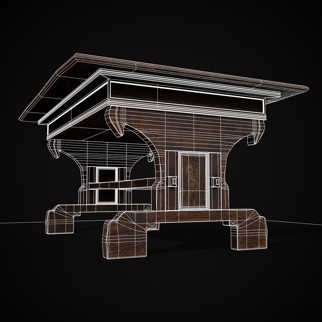 Rustic Elegant Medieval Reading Table 3D Model - TurboSquid 1988543